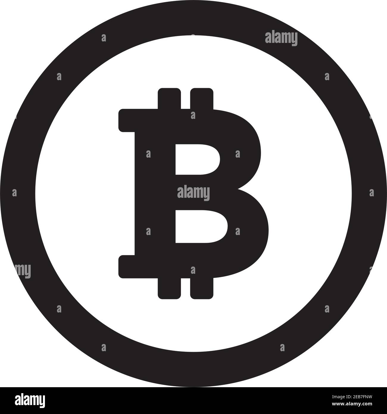 Bitcoin icon vector cryptocurrency symbol for digital asset and wallet ...