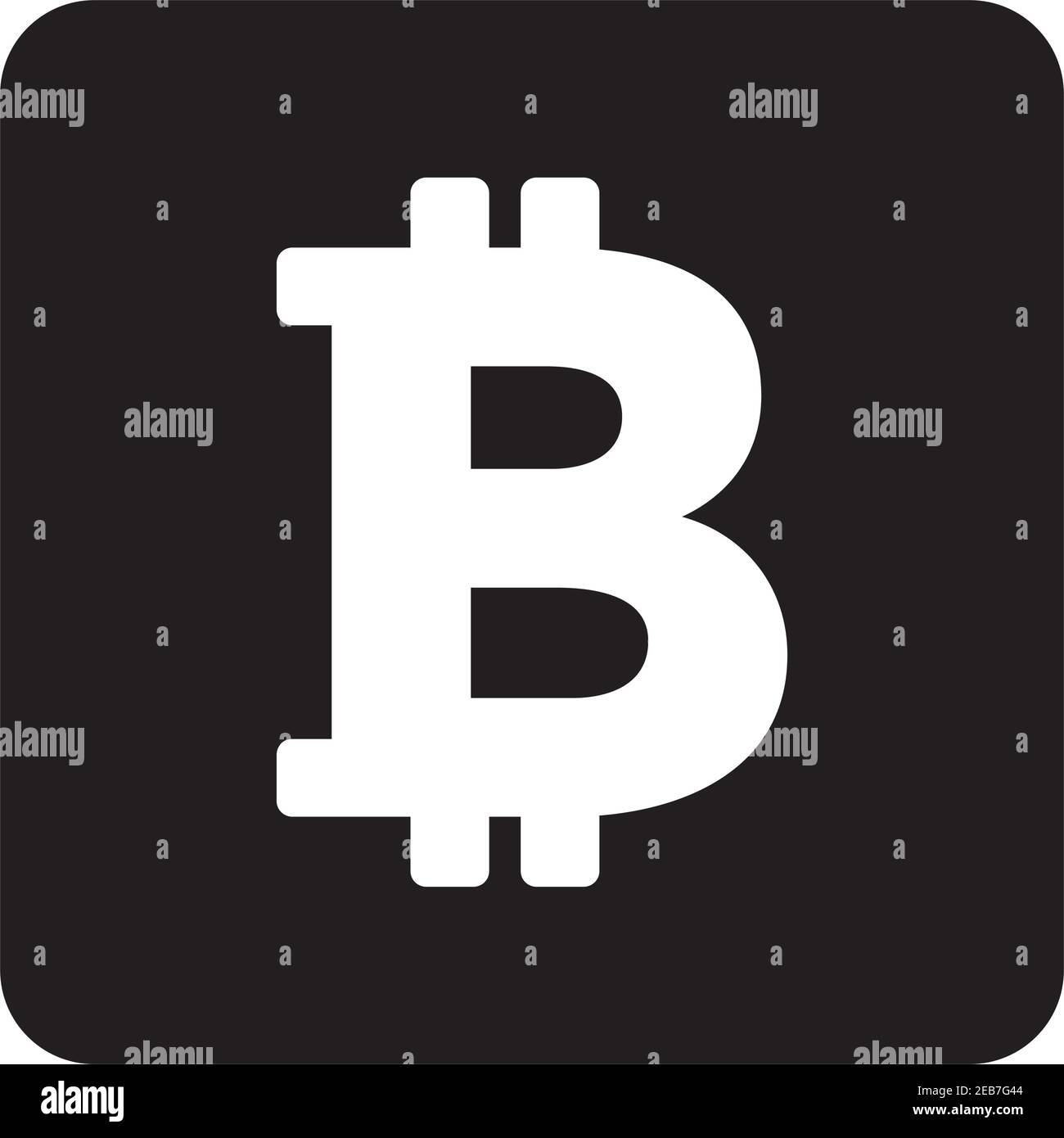 Bitcoin icon vector cryptocurrency symbol for digital asset and wallet ...
