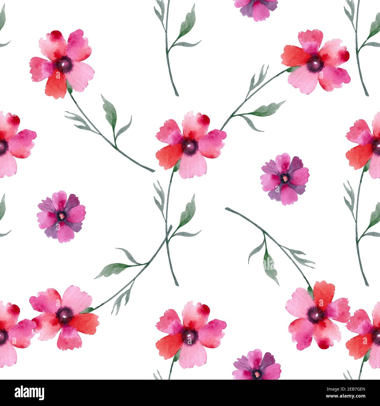 Beautiful seamless floral pattern with watercolor effect. Flower ...
