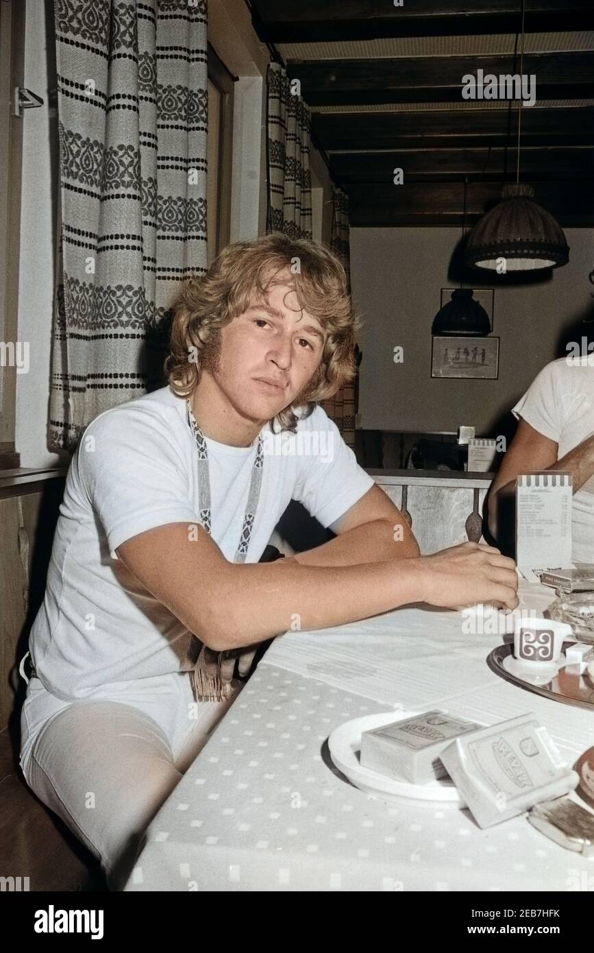 Der deutsche Sänger Peter Maffay, Deutschland 1970er Jahre. German ...