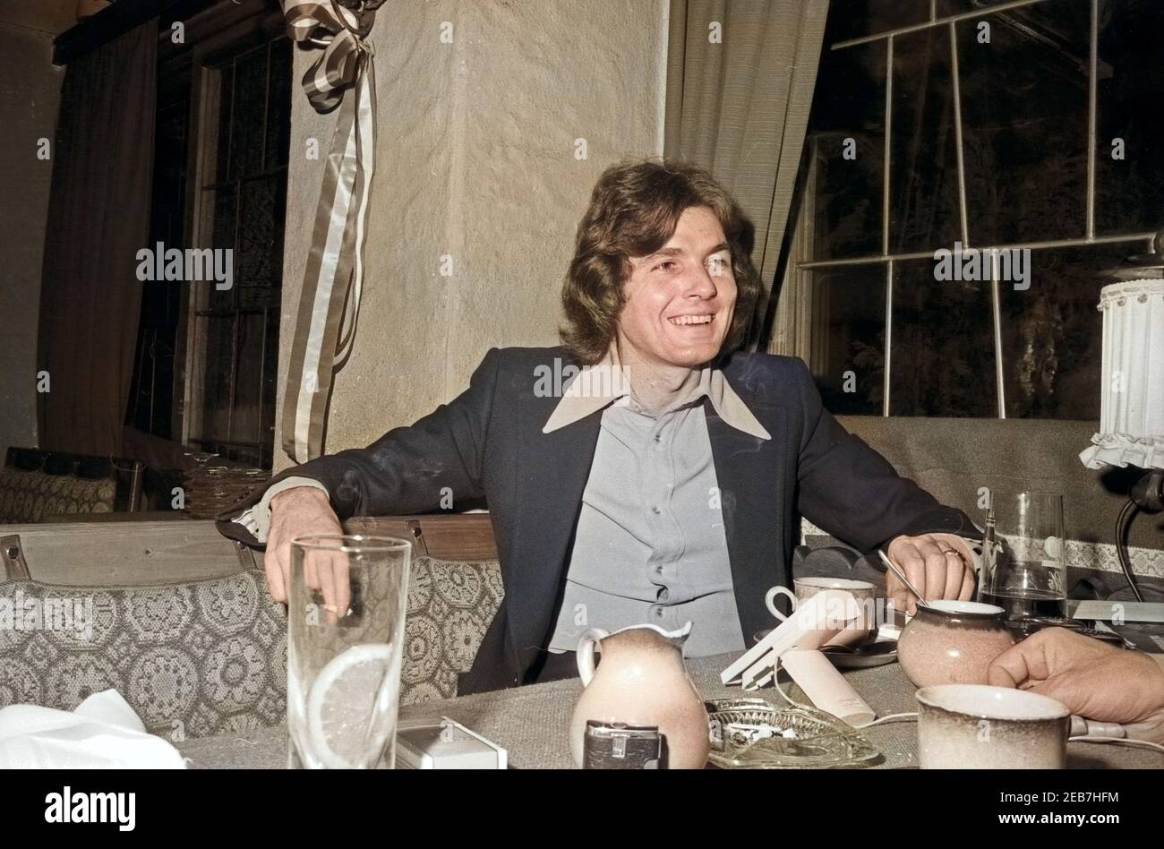 Der deutsche Schlagersänger Chris Roberts, Deutschland 1970er Jahre ...