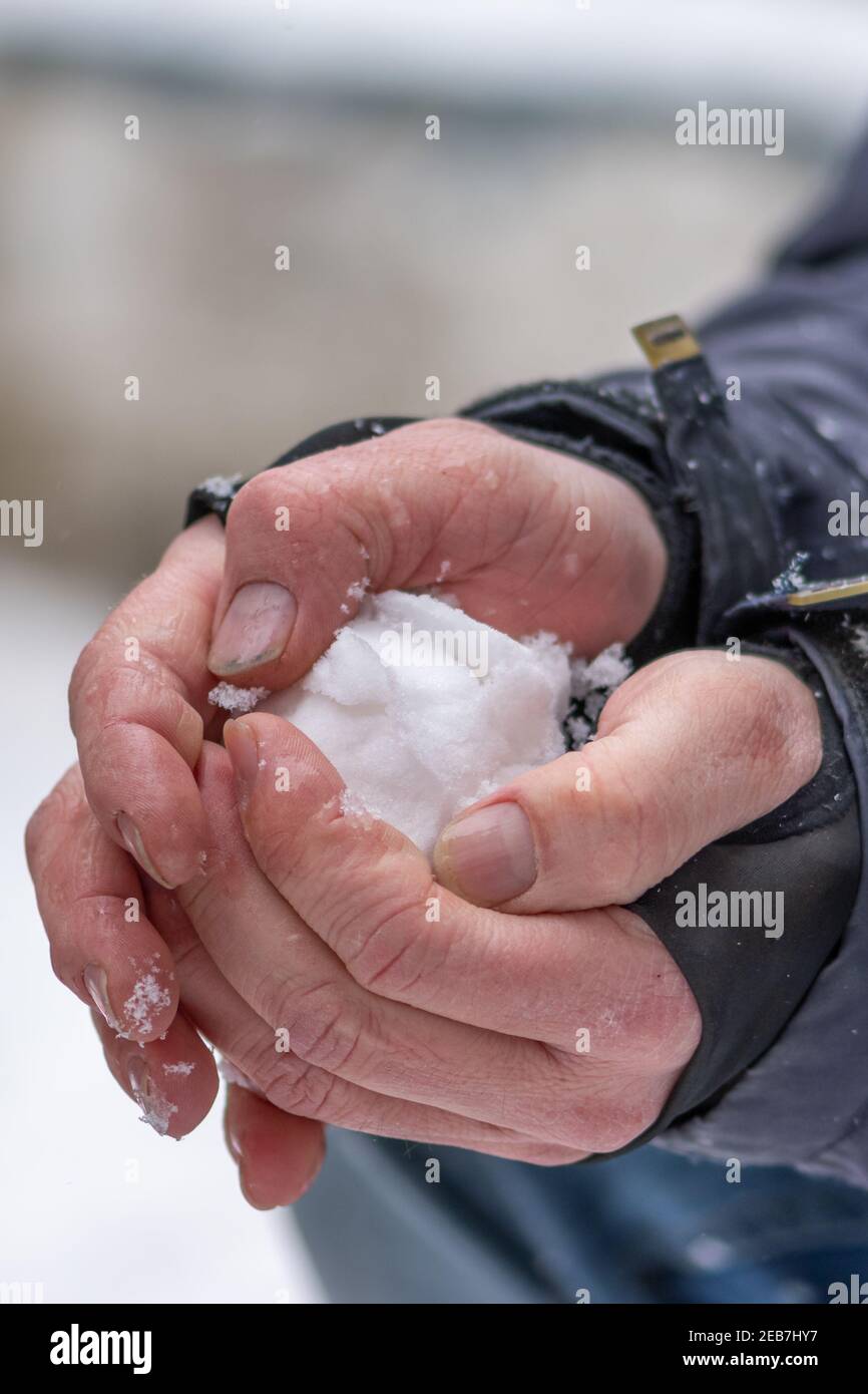 Forming a snowball hi-res stock photography and images - Alamy