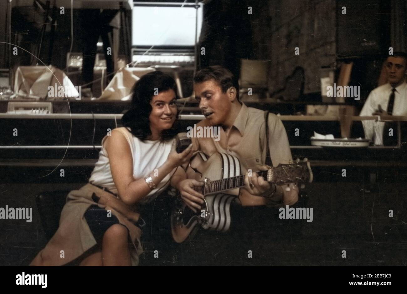 Die deutsche Schauspielerin Dagmar Hank bei einem Auftritt mit Klaus ...