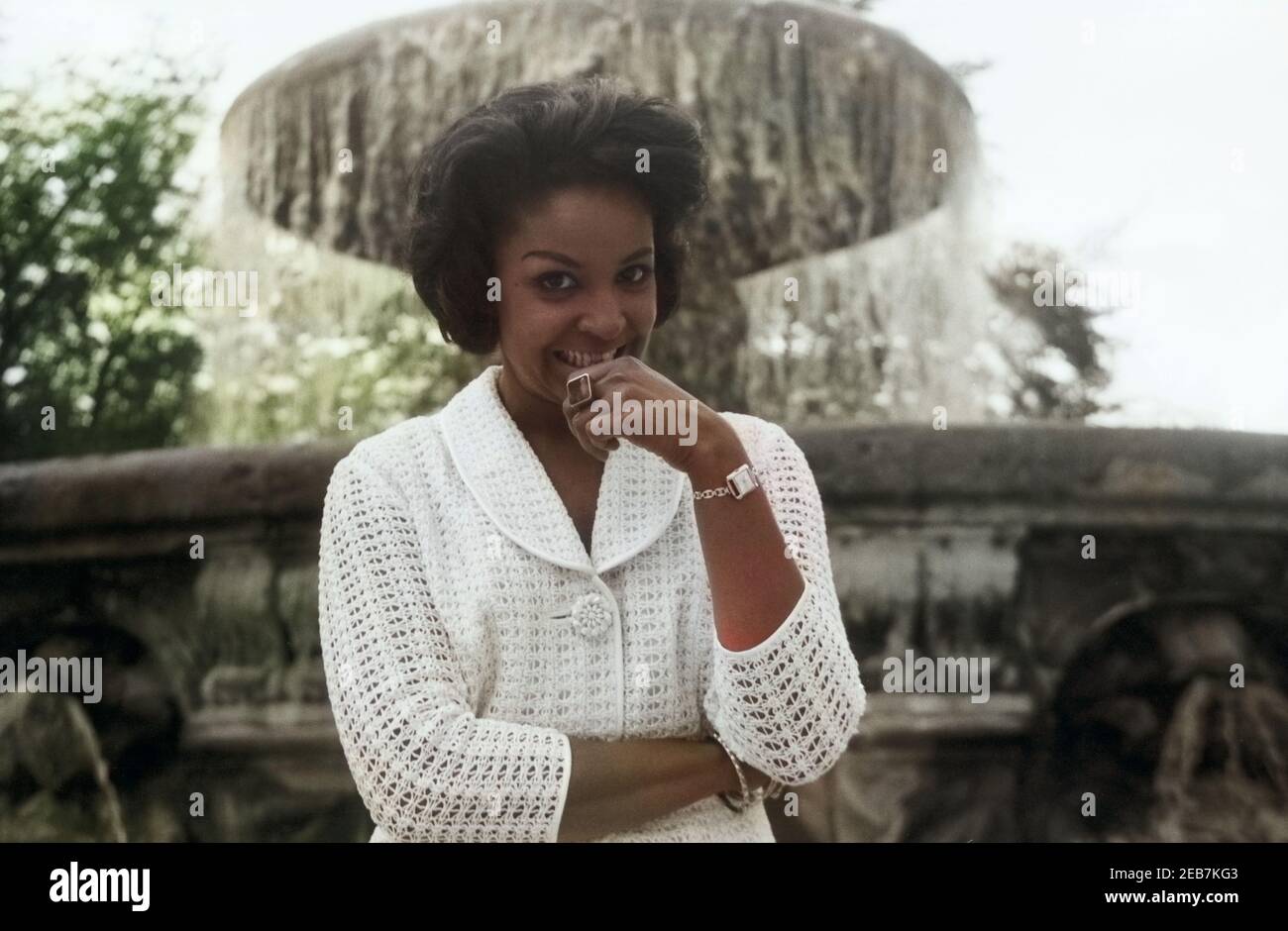 Die karibische Schlager- und Jazzsängerin Mona Baptiste, Deutschland ...