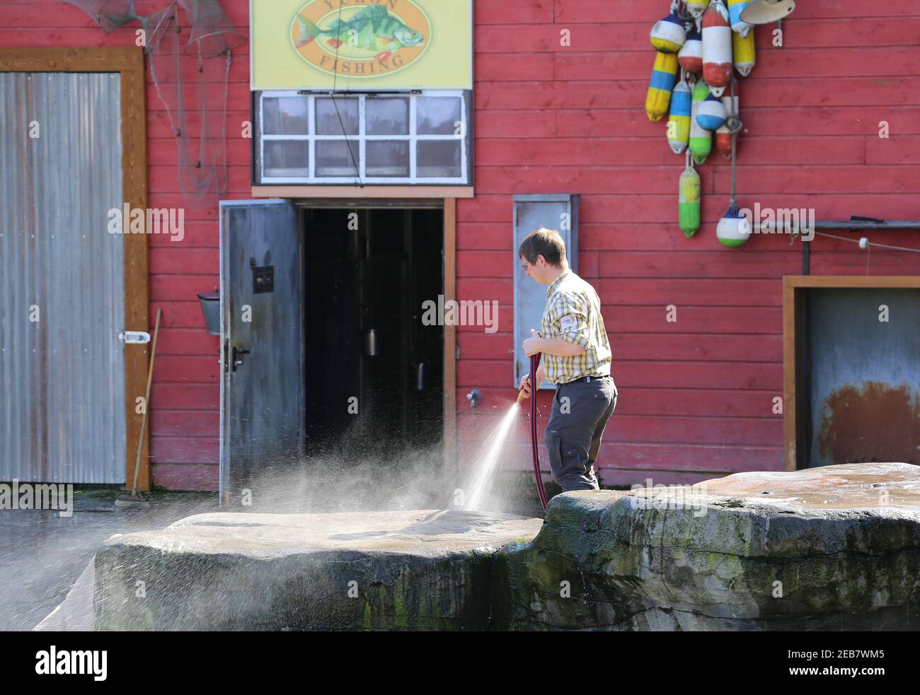 Zoo keeper cleaning hi-res stock photography and images - Alamy