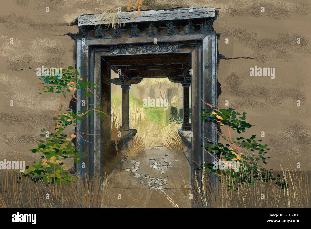 Vintage Gate in bad condition Stock Photo - Alamy
