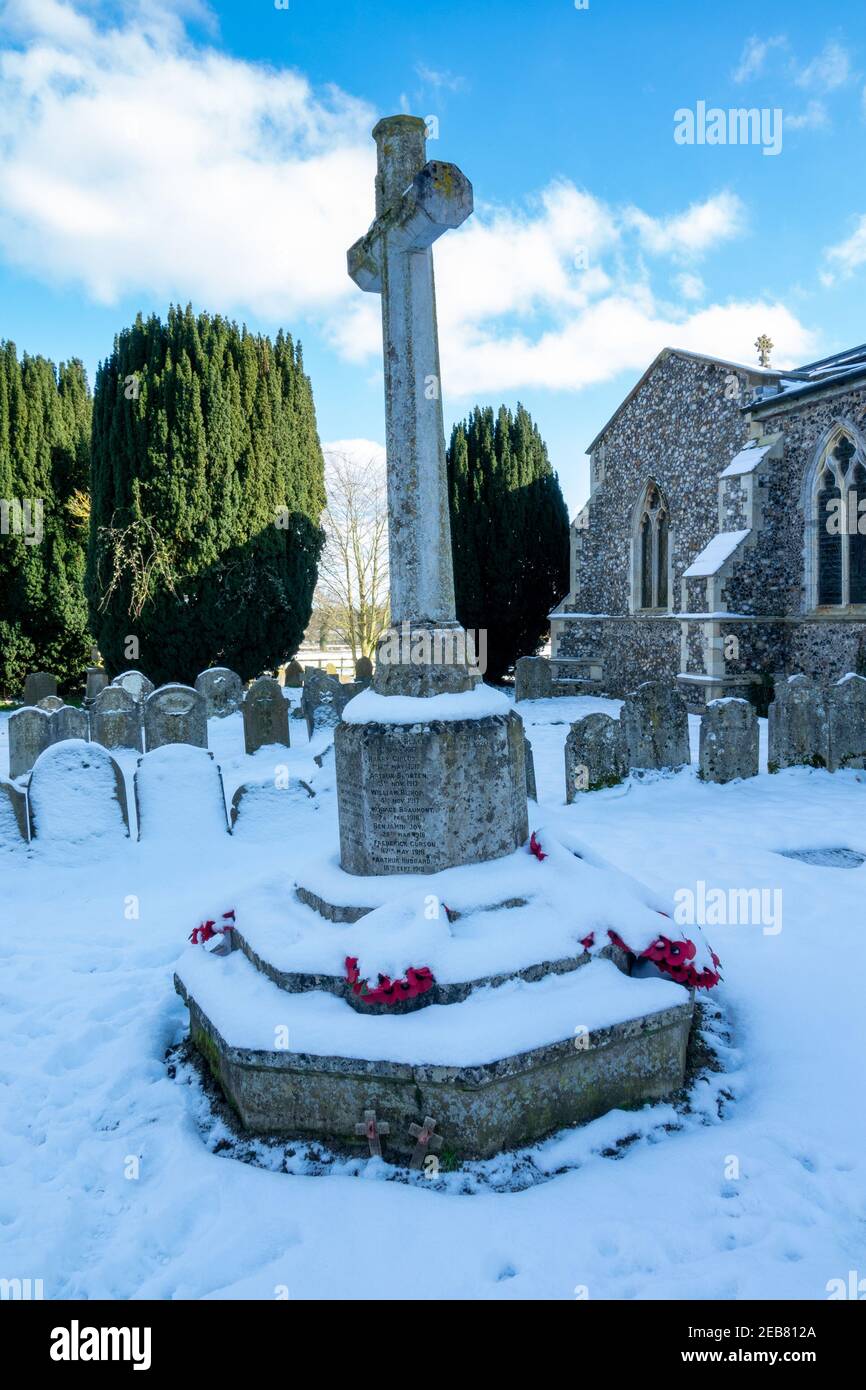 War memorial, church, Hethersett Stock Photo - Alamy