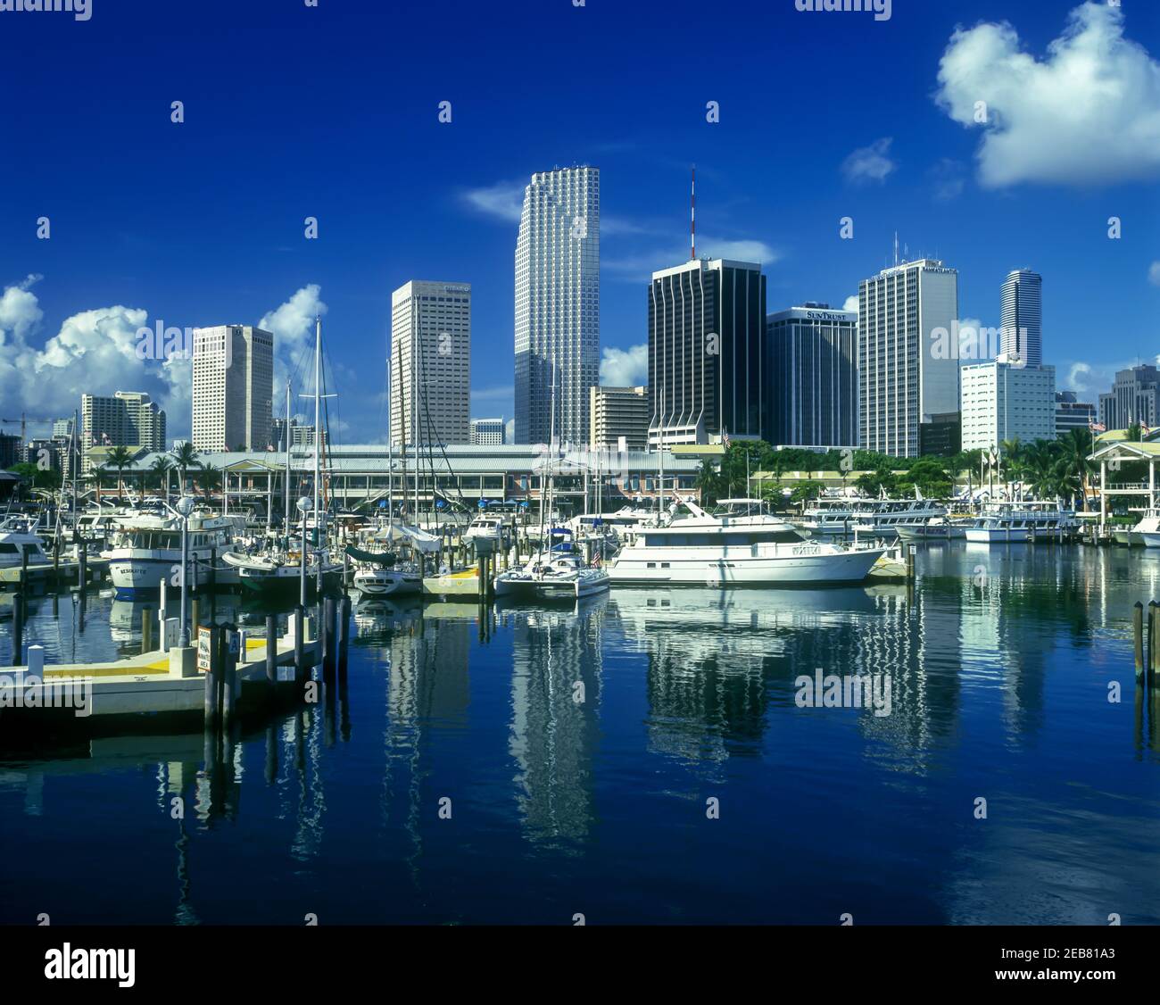 2000 HISTORICAL BAYSIDE MARKETPLACE MARINA DOWNTOWN SKYLINE MIAMI ...