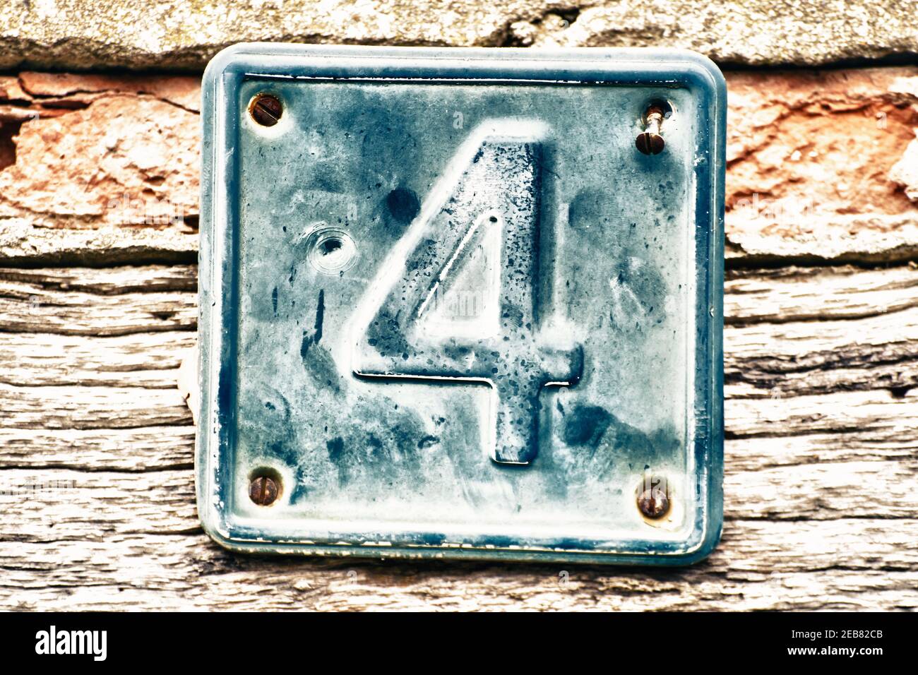 Old house number signs and 4 hi-res stock photography and images - Alamy