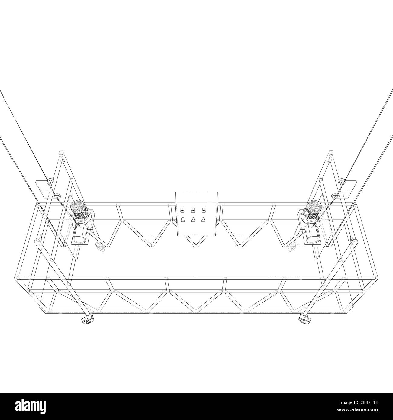 Empty construction elevator. Vector Stock Vector Image & Art - Alamy