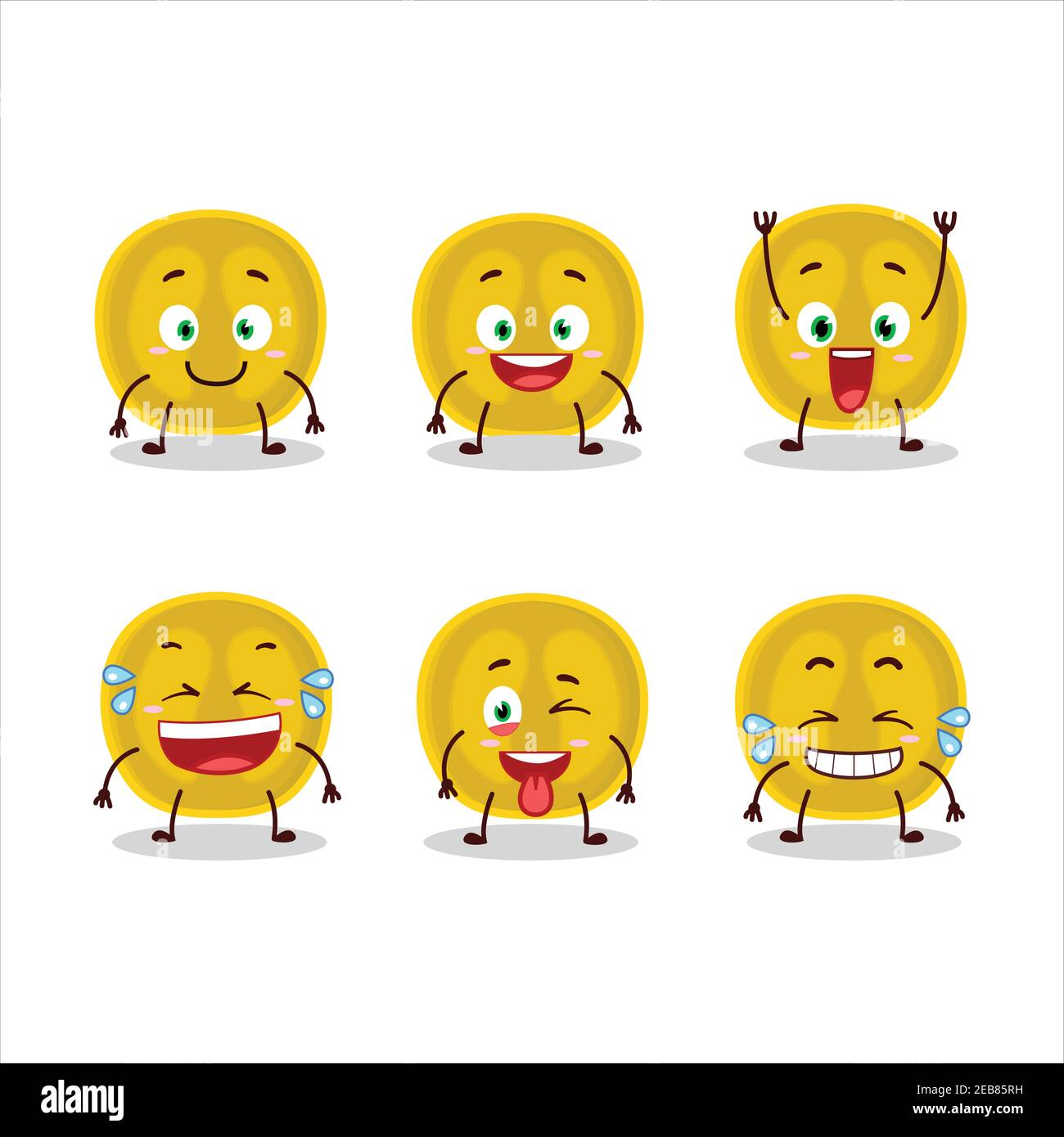 Cartoon character of slice of nance with smile expression. Vector ...