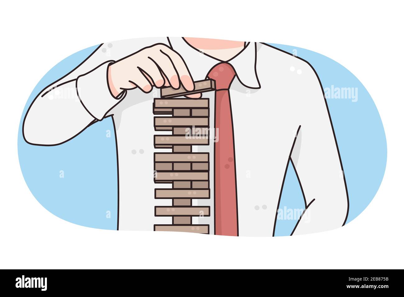 Business game wood block Stock Vector Images - Alamy