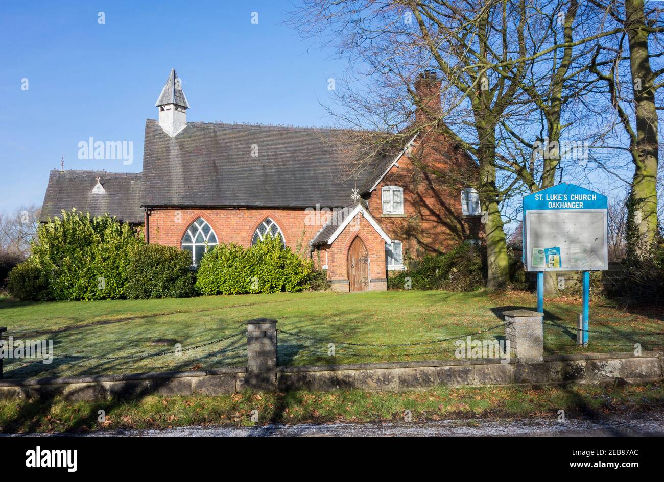 St Luke's parish Church Oakhanger, Cheshire, England. is an Anglican ...