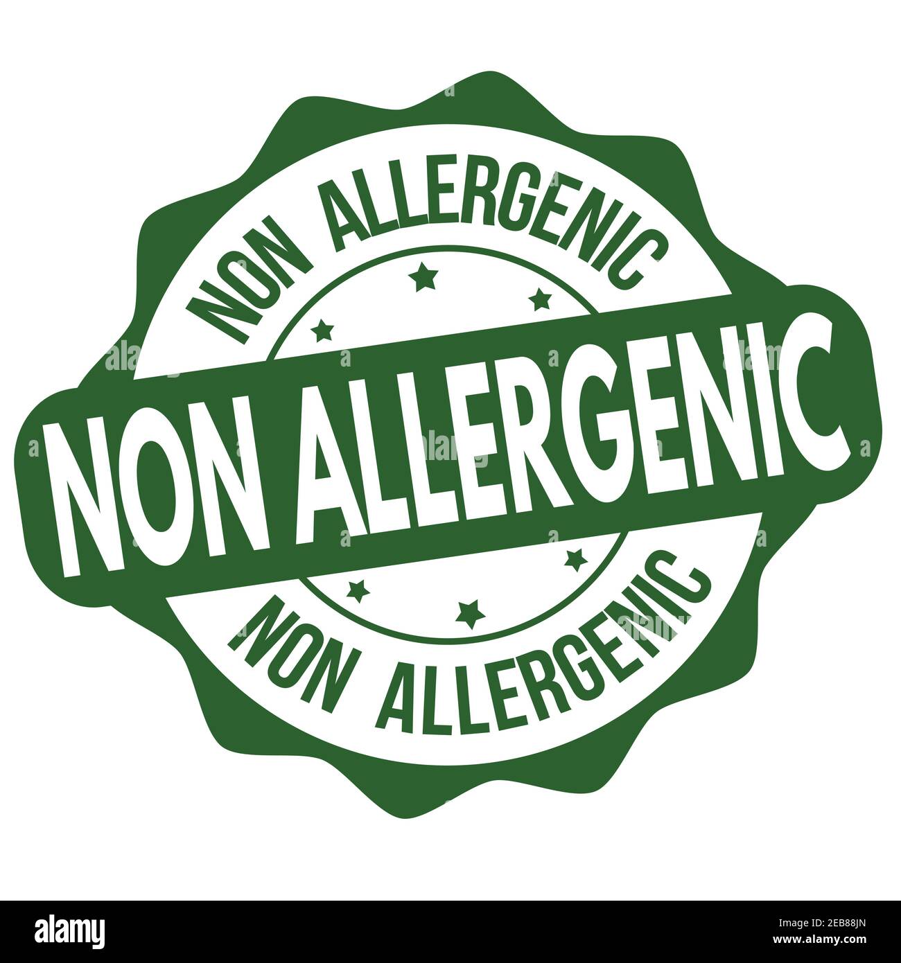 Non allergenic label or sticker on white background, vector ...