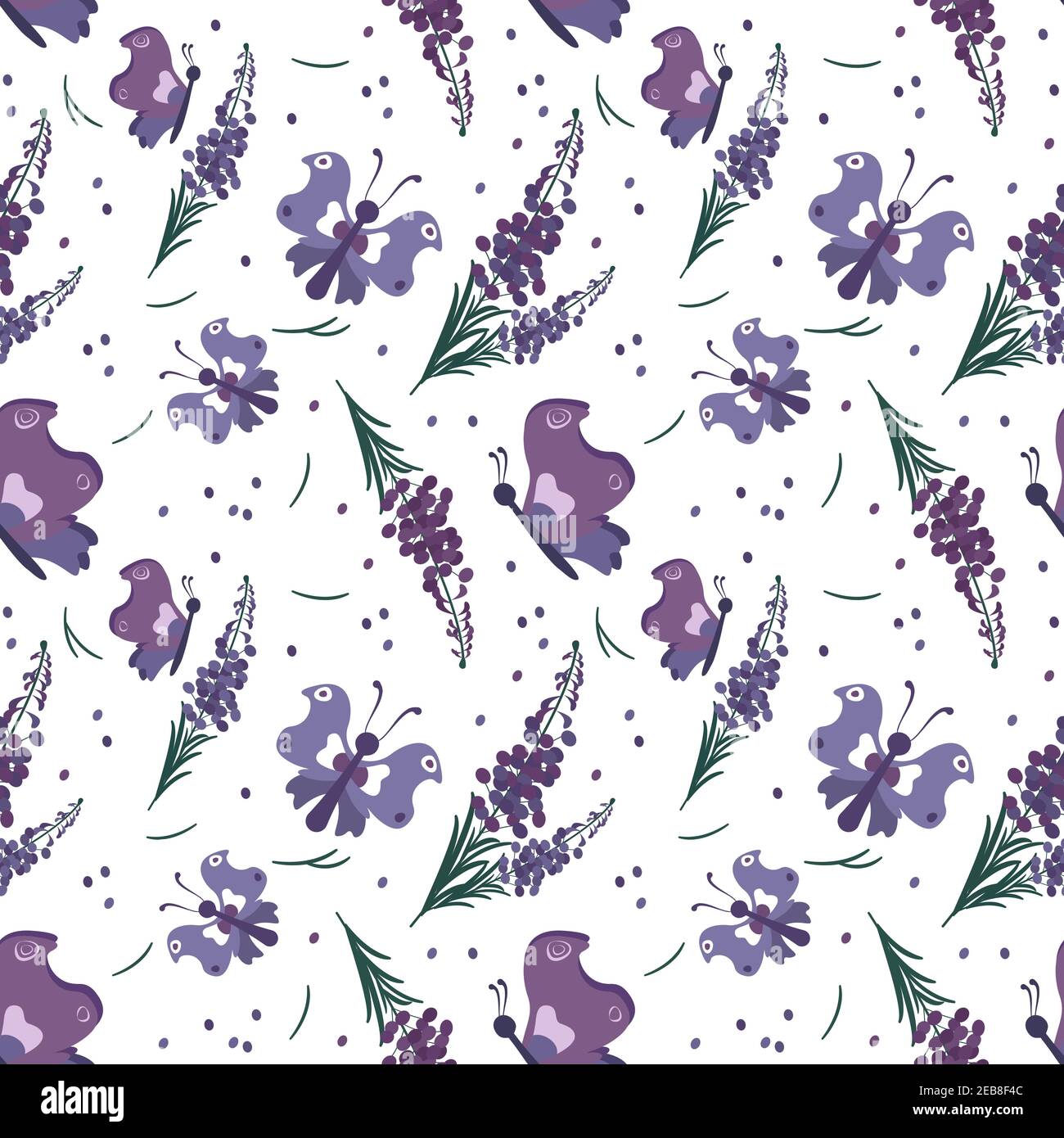 Cute purple butterfly seamless pattern hi-res stock photography and ...