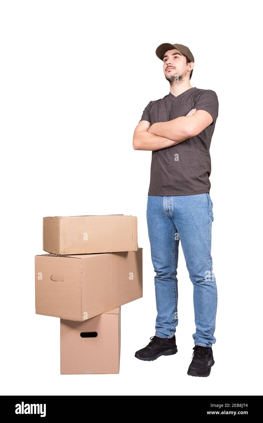 Wearing cardboard boxes Cut Out Stock Images & Pictures - Alamy