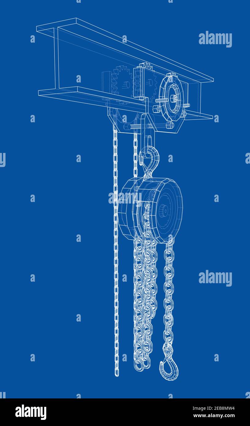 A Hoist on the beam. Vector Stock Vector Image & Art - Alamy