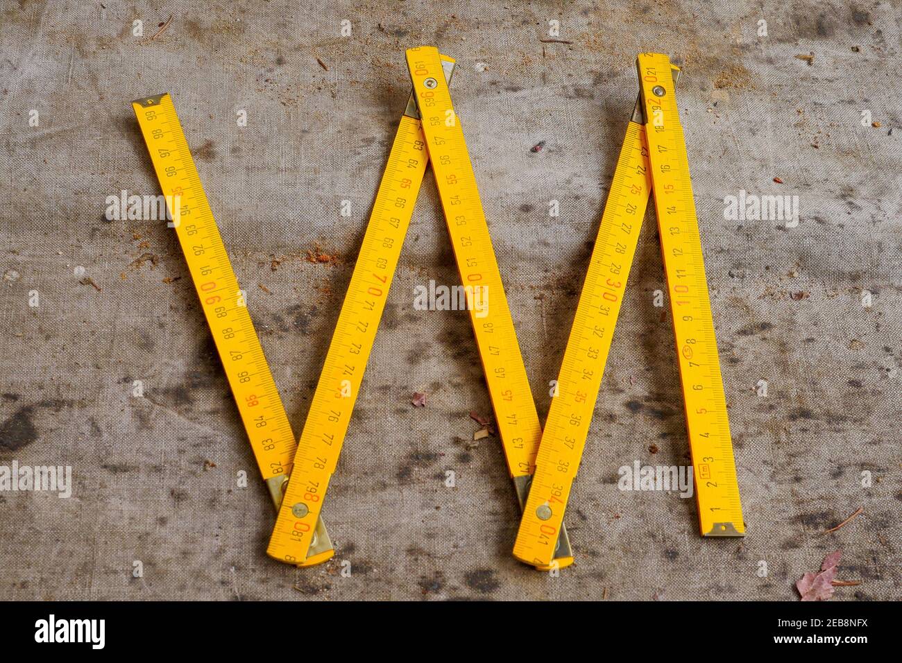 Wooden folding meter, France Stock Photo - Alamy