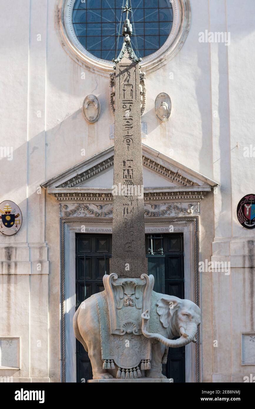 Piazza della minerva and elephant statue hi-res stock photography and ...