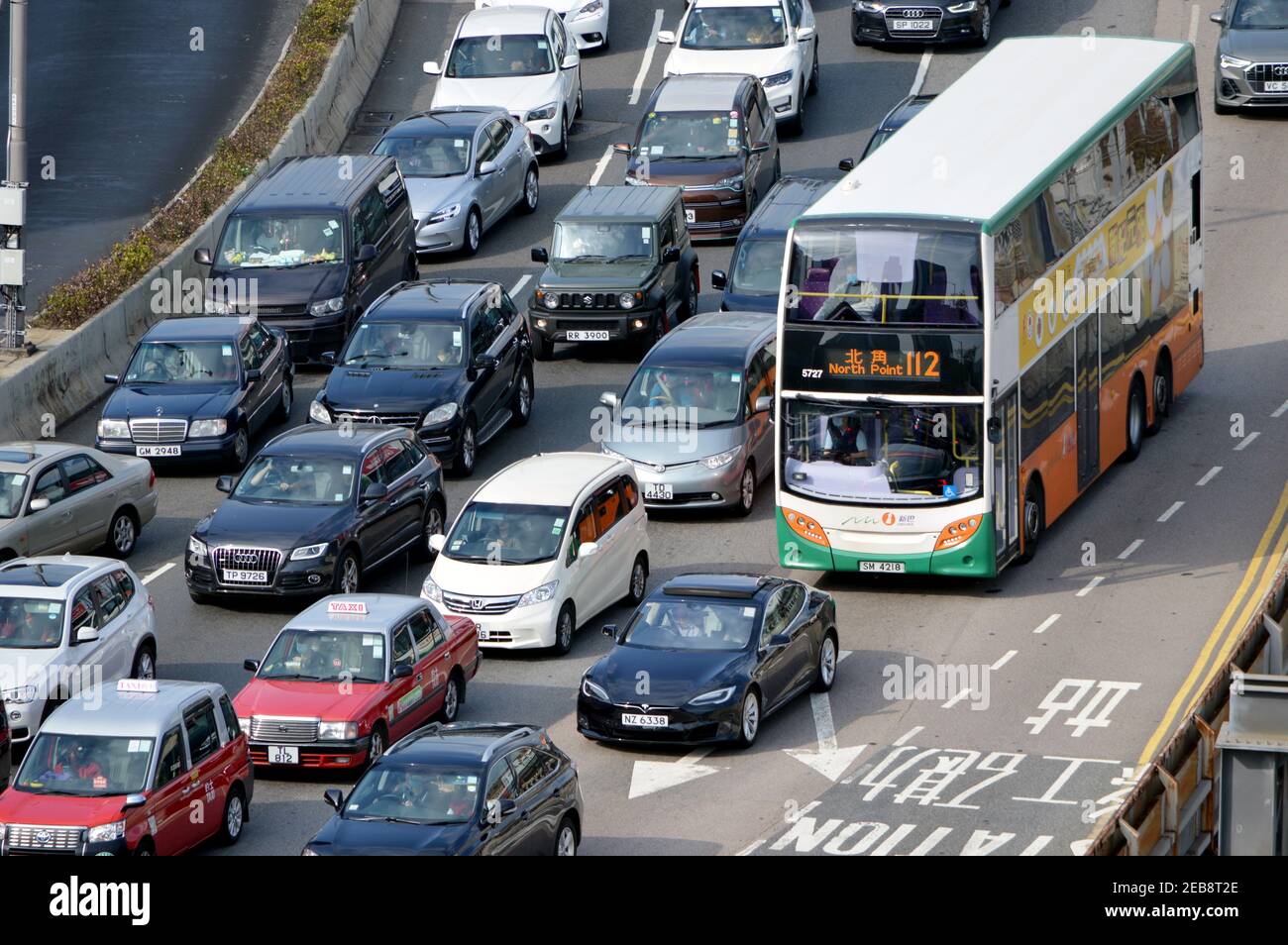 Traffic congestion at Kowloon approach to the Cross-Harbour Tunnel ...