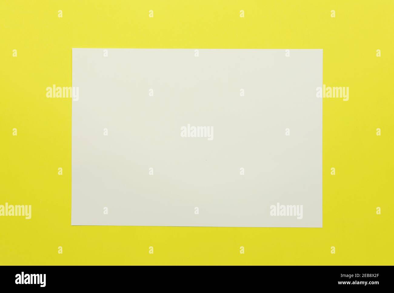 Blank white paper on yellow art paper background and have copy space ...