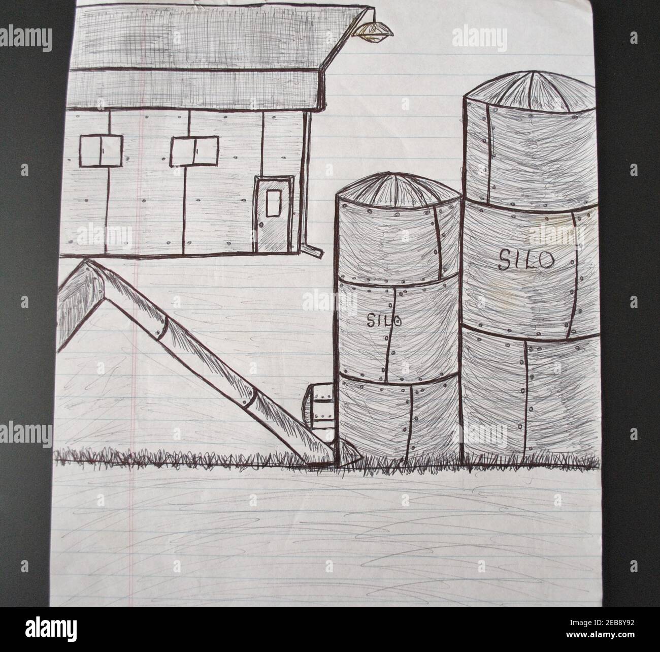 Farm grain storage Stock Photo - Alamy