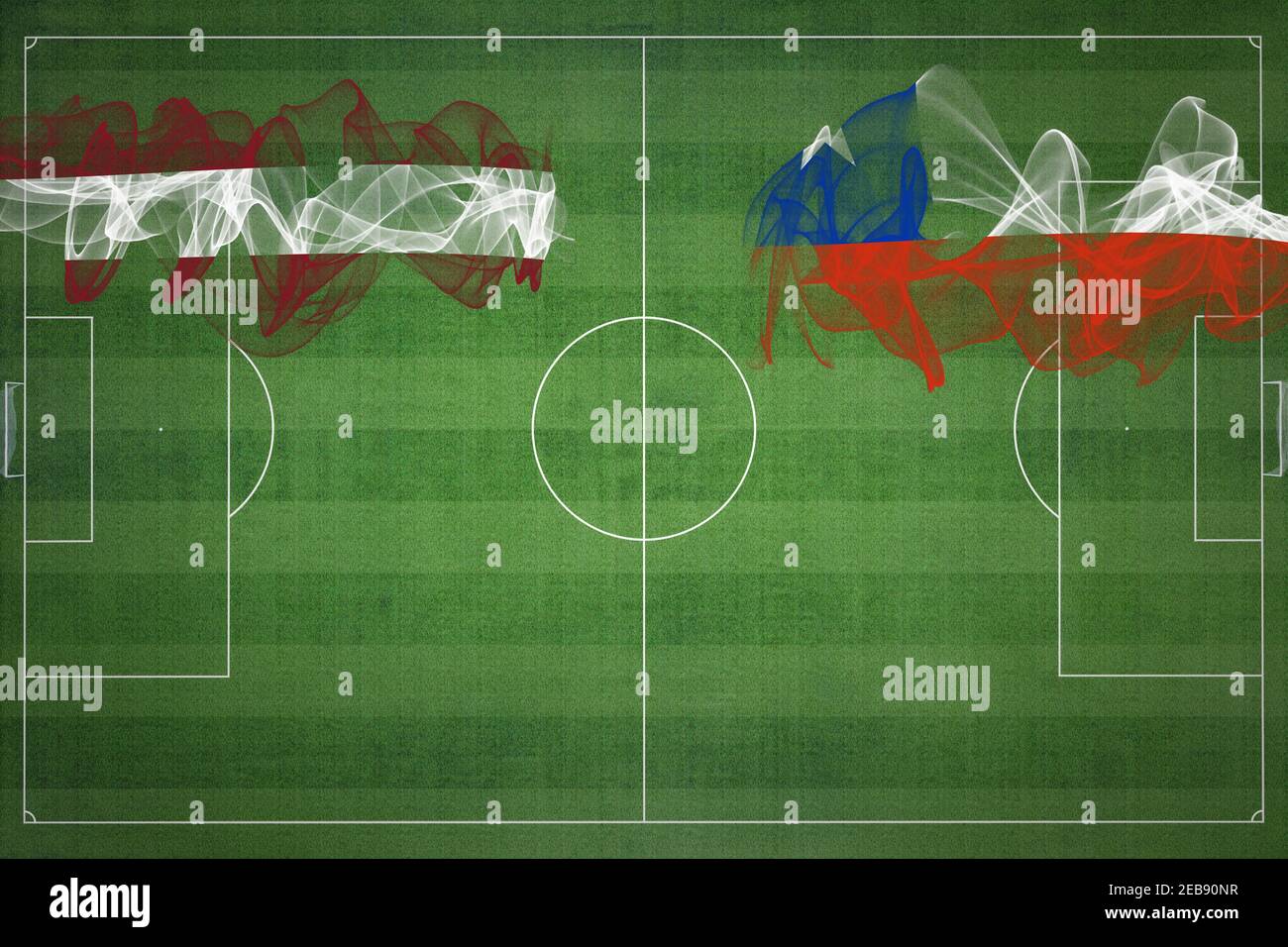 Latvia vs Chile Soccer Match, national colors, national flags, soccer ...