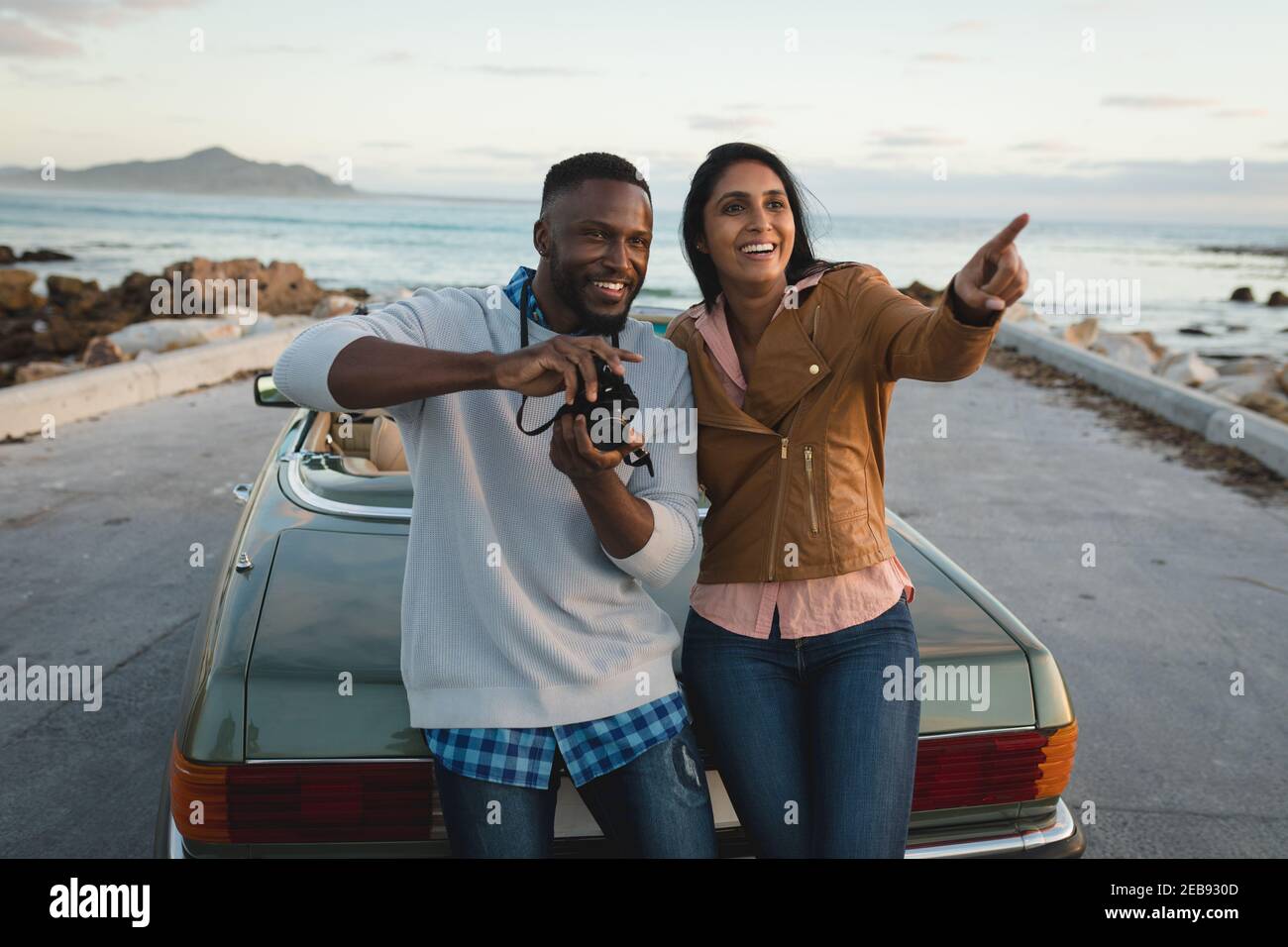 Couple convertible highway hi-res stock photography and images - Alamy