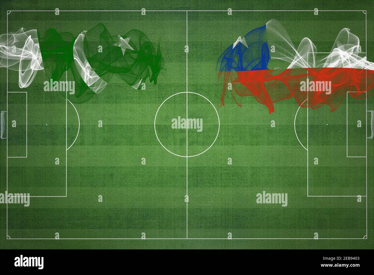 Pakistan vs Chile Soccer Match, national colors, national flags, soccer ...