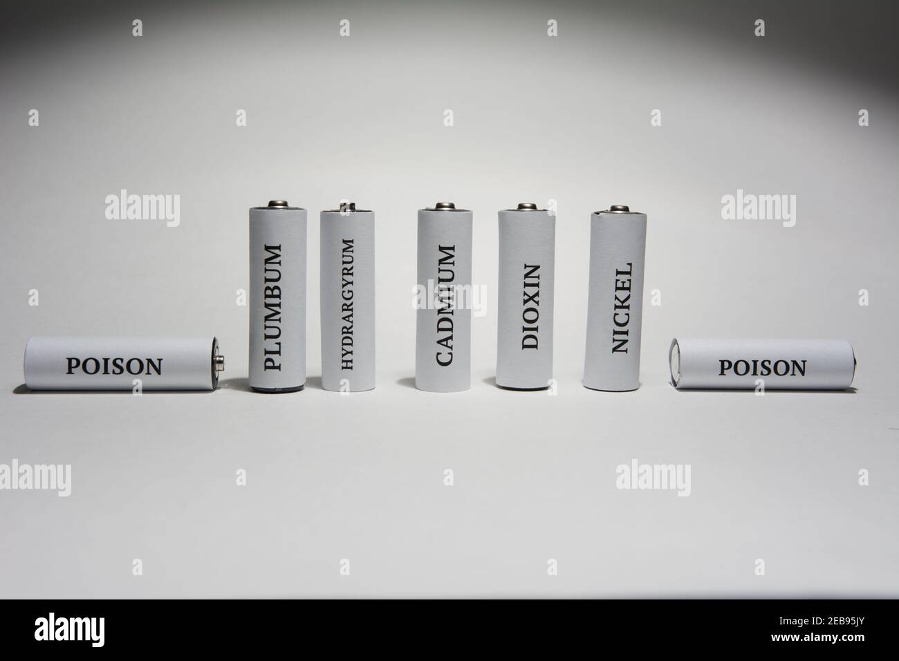 Battery on a white background. Battery for charging. Ecology. Harm to ...
