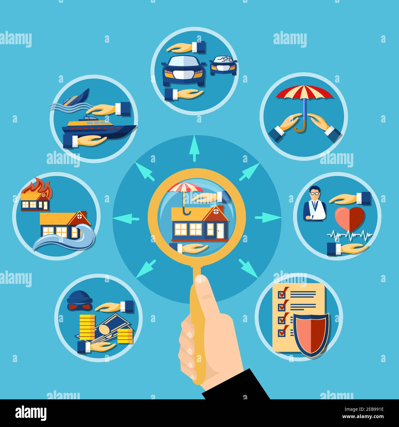 Umbrella diagram isolated Stock Vector Images - Alamy