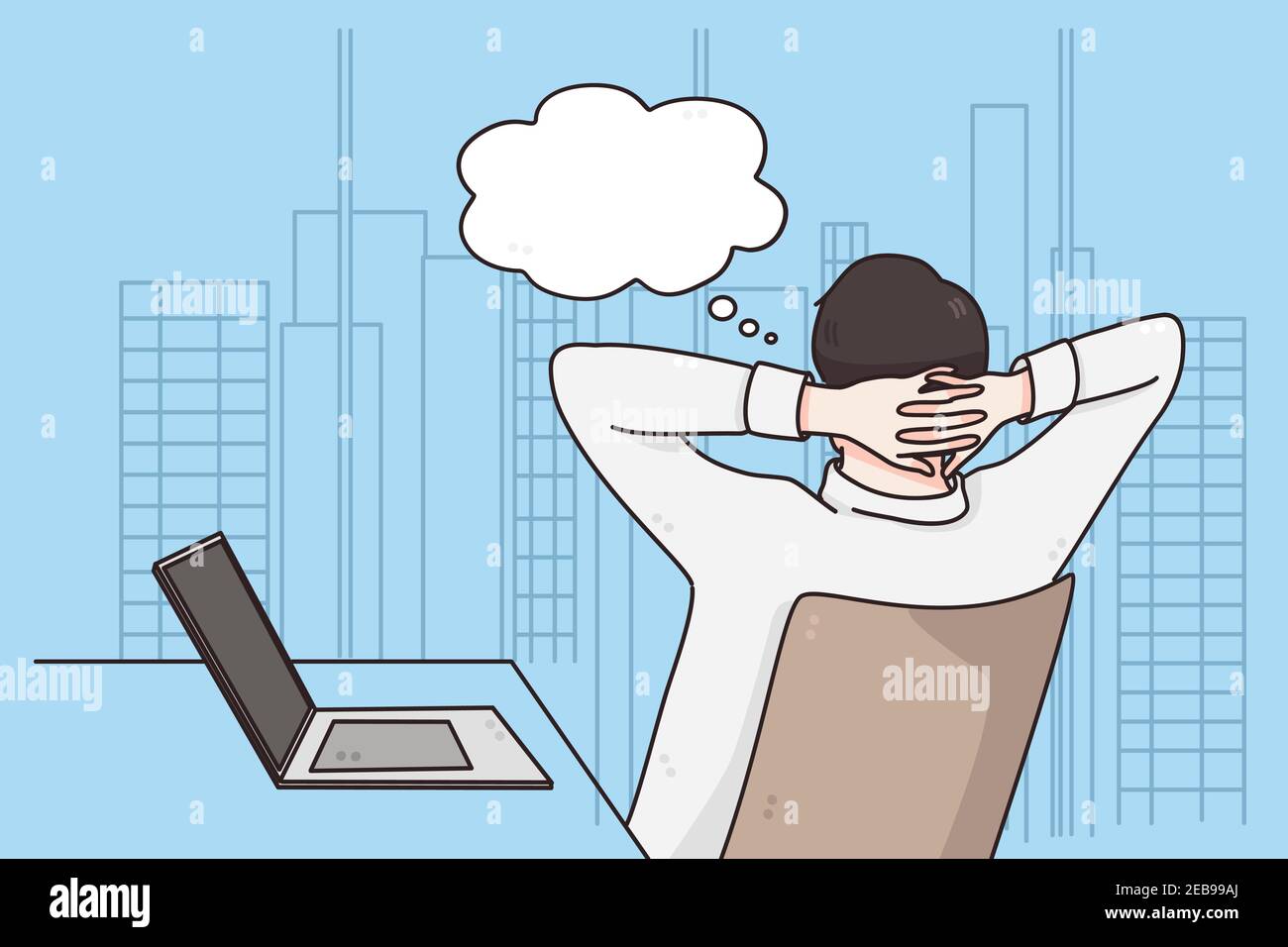 Businessman thinking ideas in Stock Vector Images - Alamy