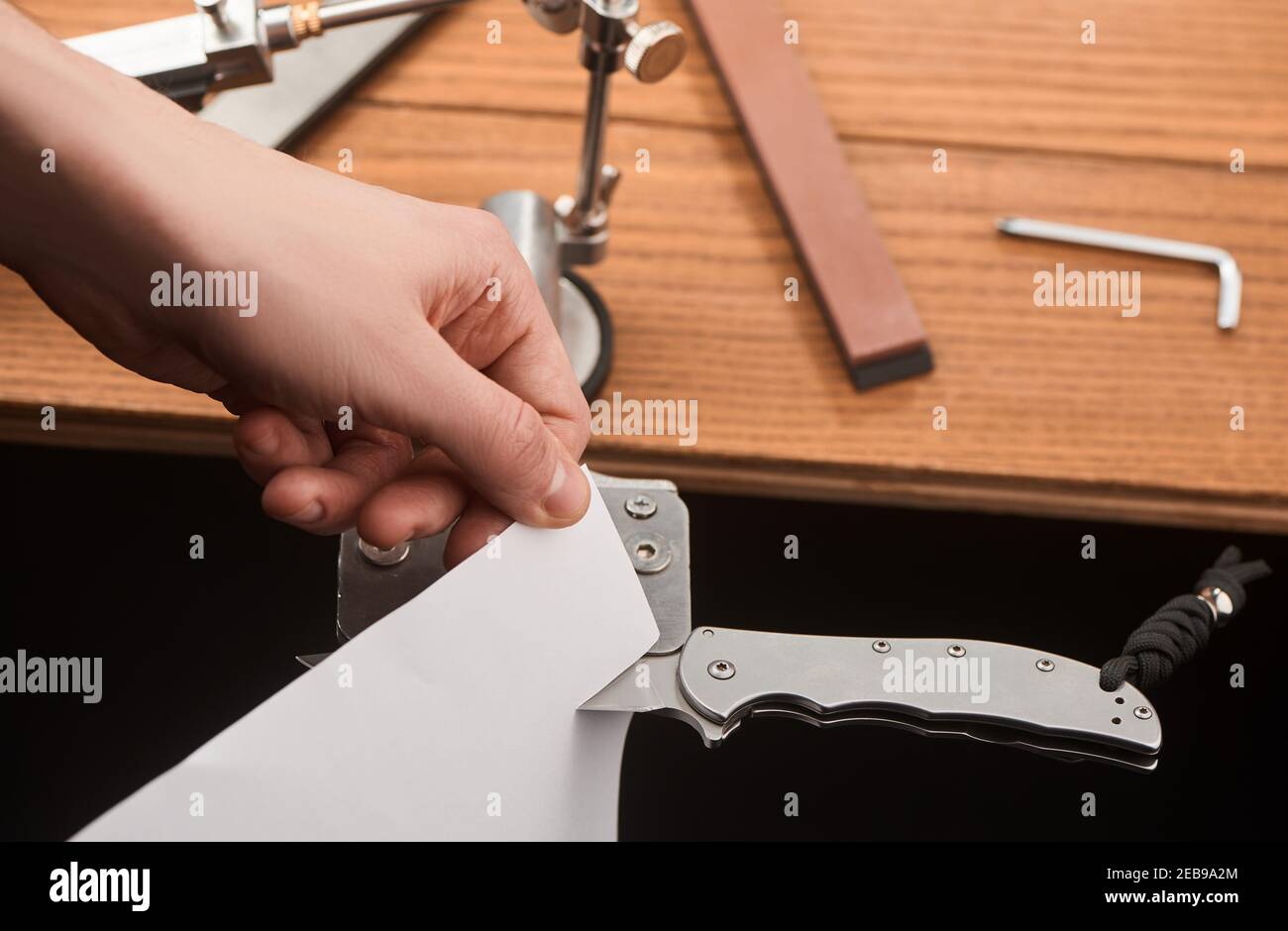 Knife testing hi-res stock photography and images - Alamy