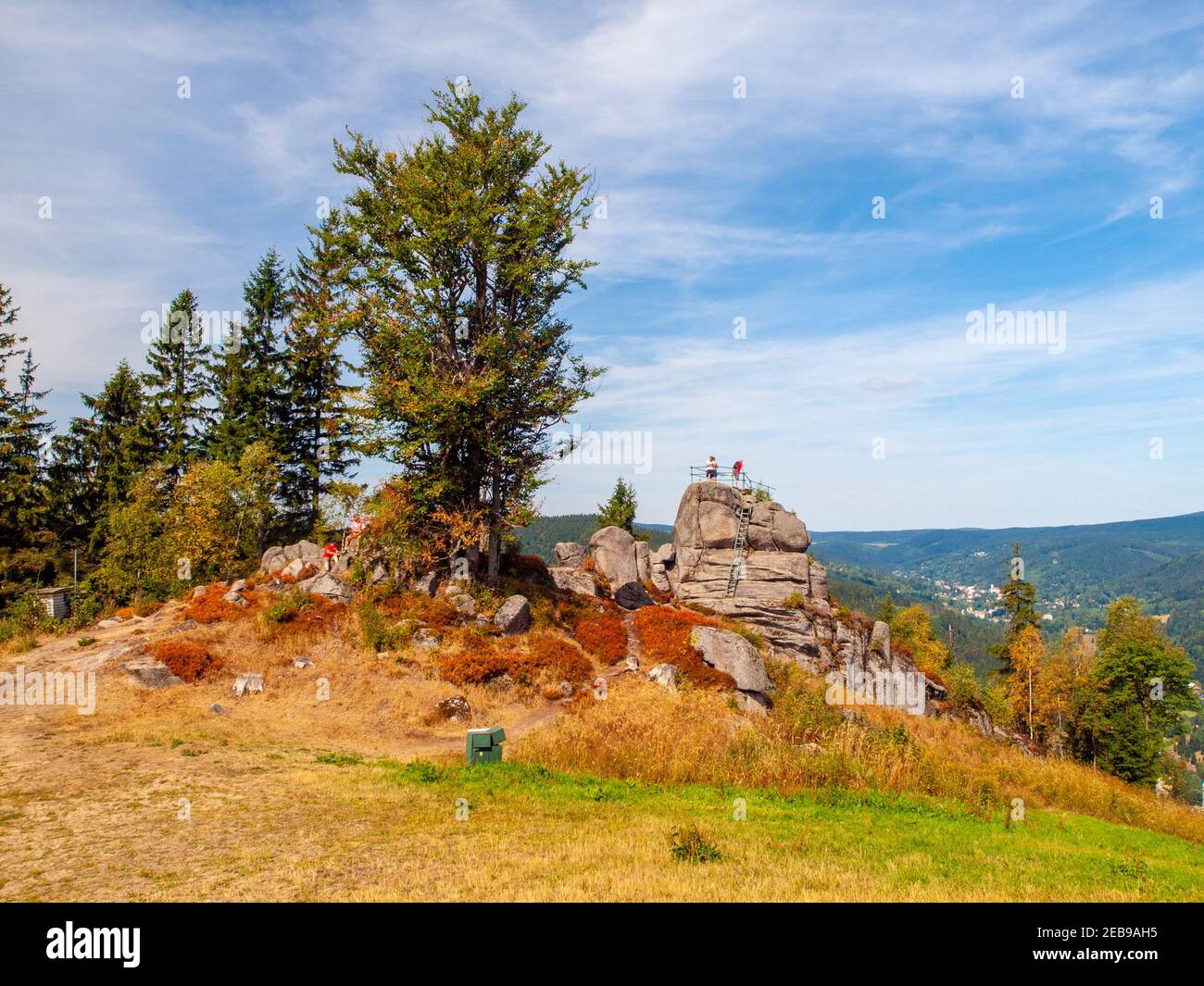 Granite rock lookout platform Stock Photo - Alamy