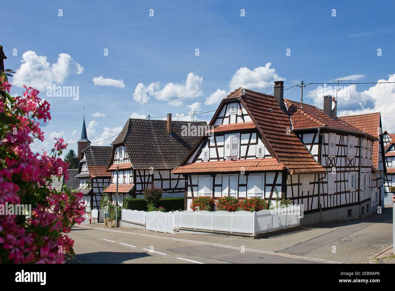 Street in Hunspach, most beautiful village in France 2020 Stock Photo ...