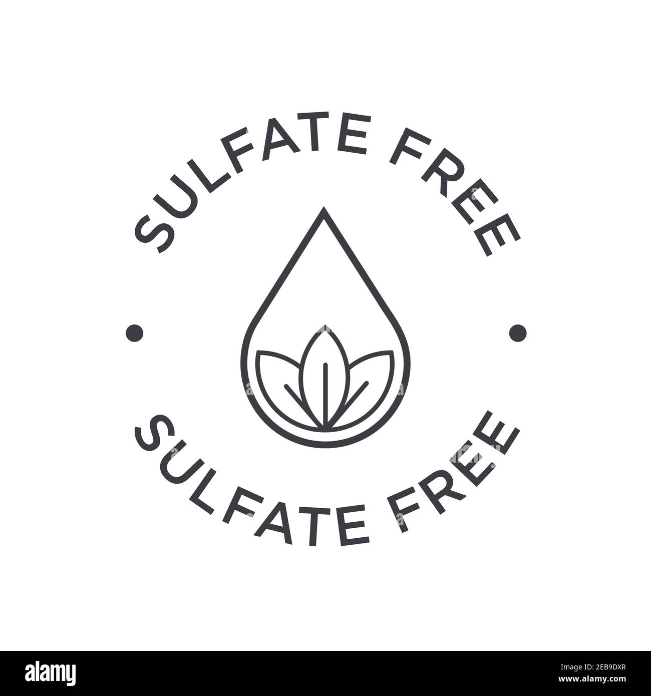 Sulfate free round icon. Symbol for personal care products Stock Vector ...