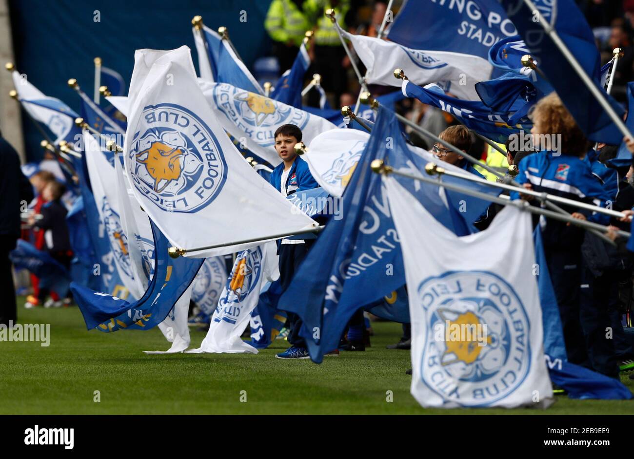 Leicester city football club flags hi-res stock photography and images ...