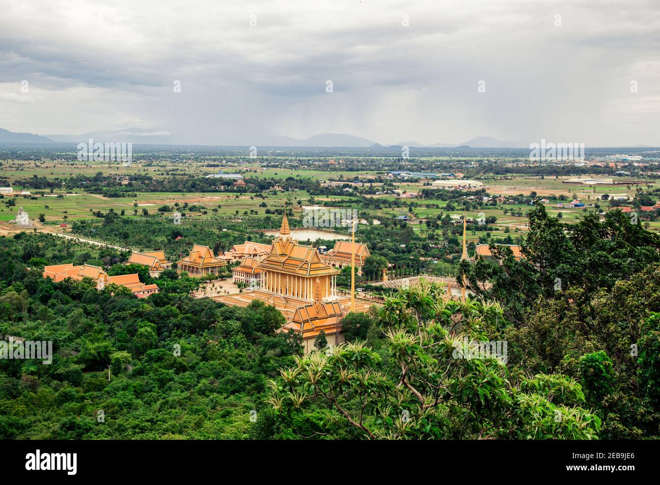 Khmer pagoda at Odong Mountain front Overview Stock Photo - Alamy
