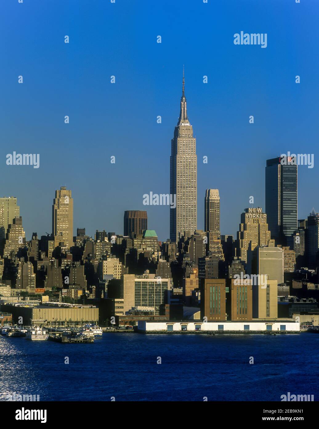 2001 HISTORICAL EMPIRE STATE BUILDING MIDTOWN SKYLINE HUDSON RIVER ...