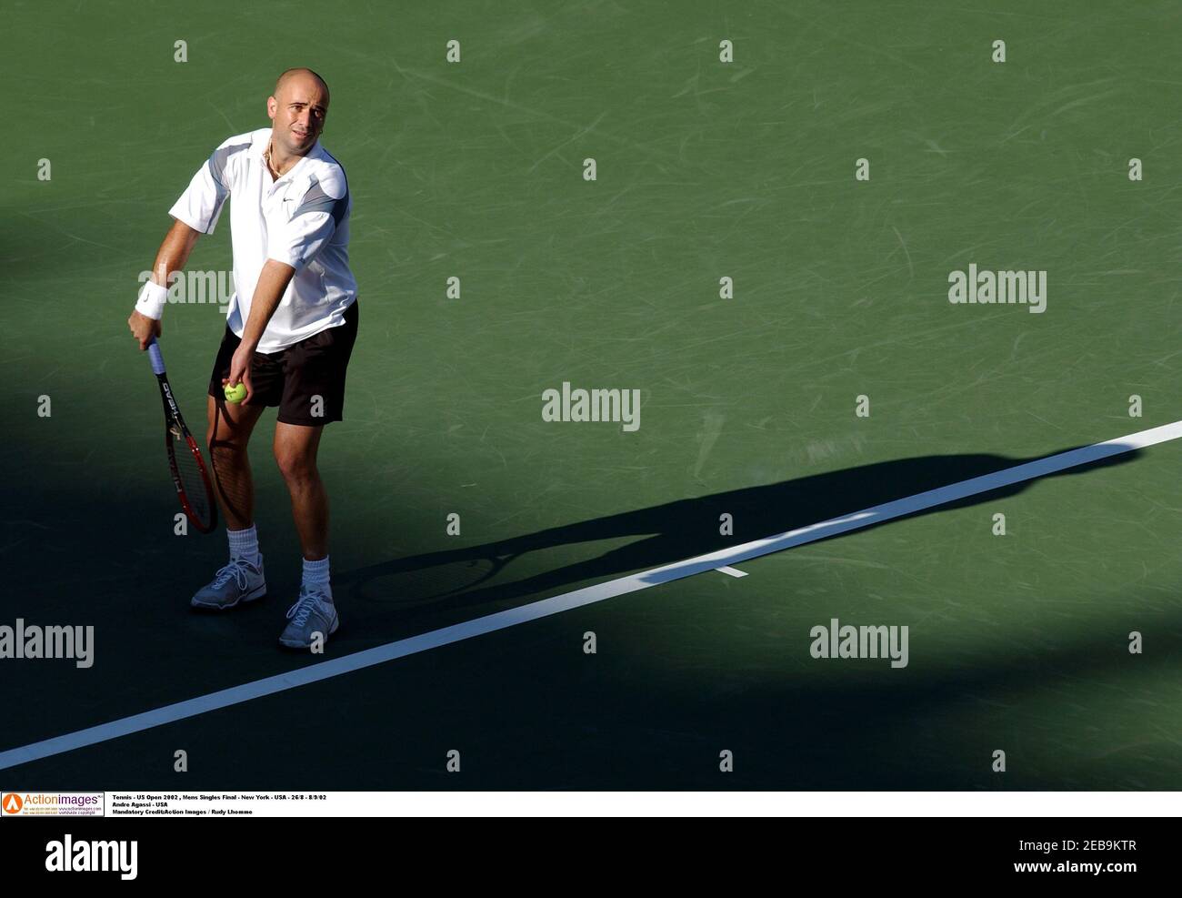 2002 us open agassi hi-res stock photography and images - Alamy