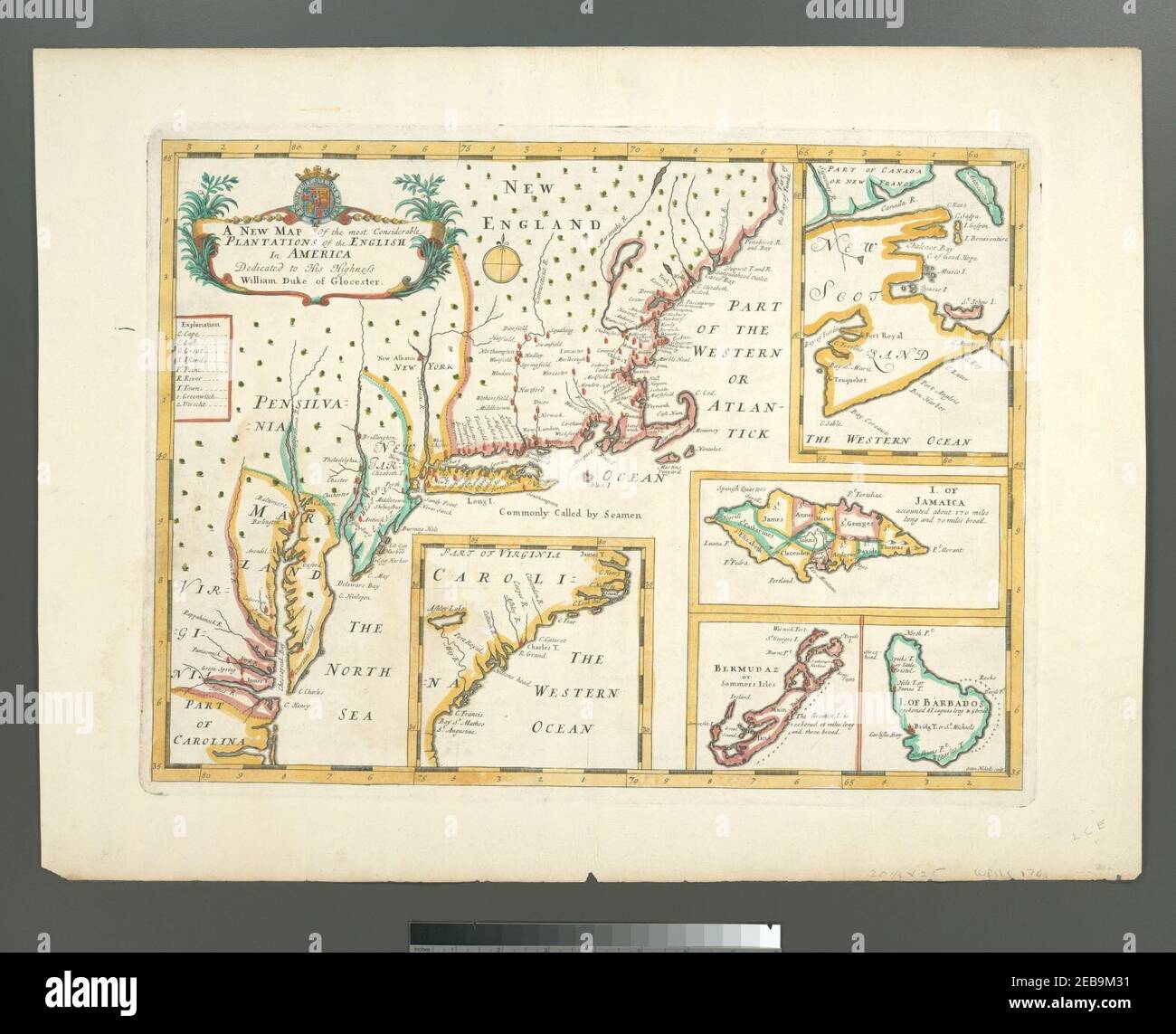 Map english plantations in america hi-res stock photography and images ...