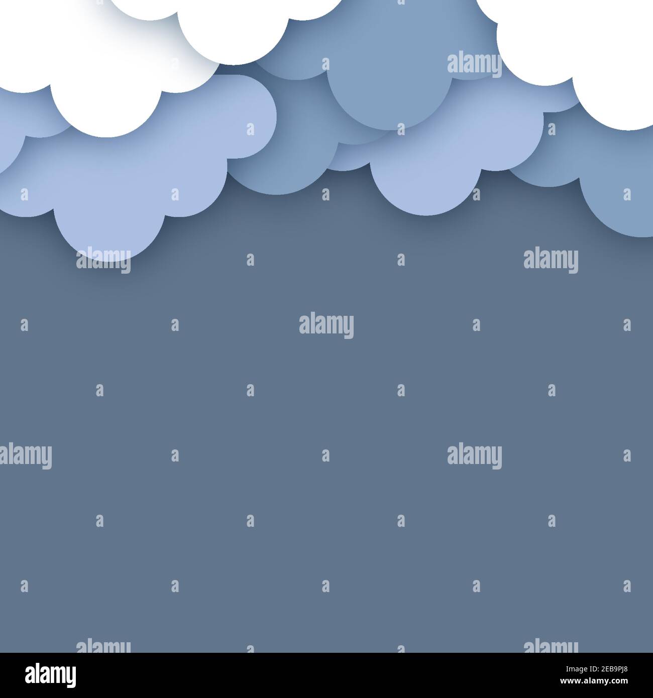 Sky background with tiny clouds. Night sky. Paper cut Weather. Vector ...