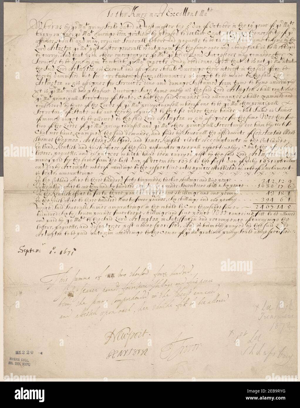 Arlington, Henry Bennett, Earl of. To King Charles II Stock Photo - Alamy