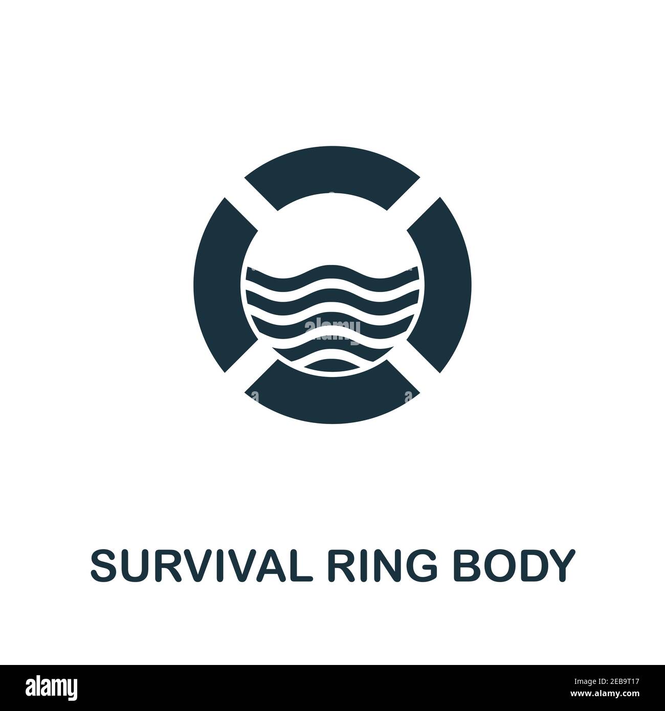 Survival Ring Budy icon. Simple illustration from personal protection ...
