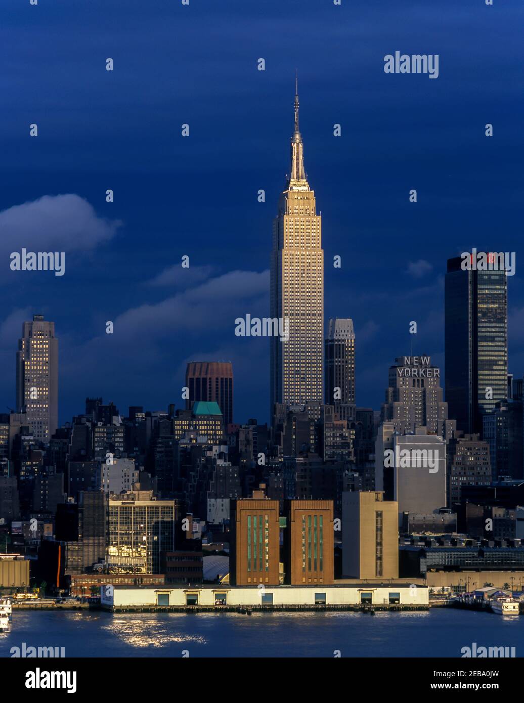 2001 HISTORICAL EMPIRE STATE BUILDING MIDTOWN SKYLINE HUDSON RIVER ...