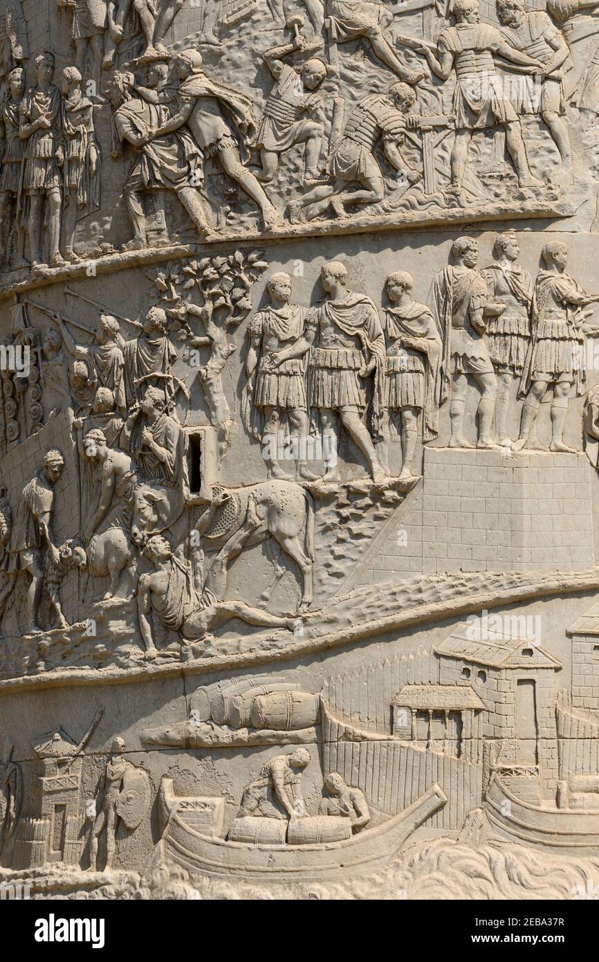 Trajans column relief detail hi-res stock photography and images - Alamy