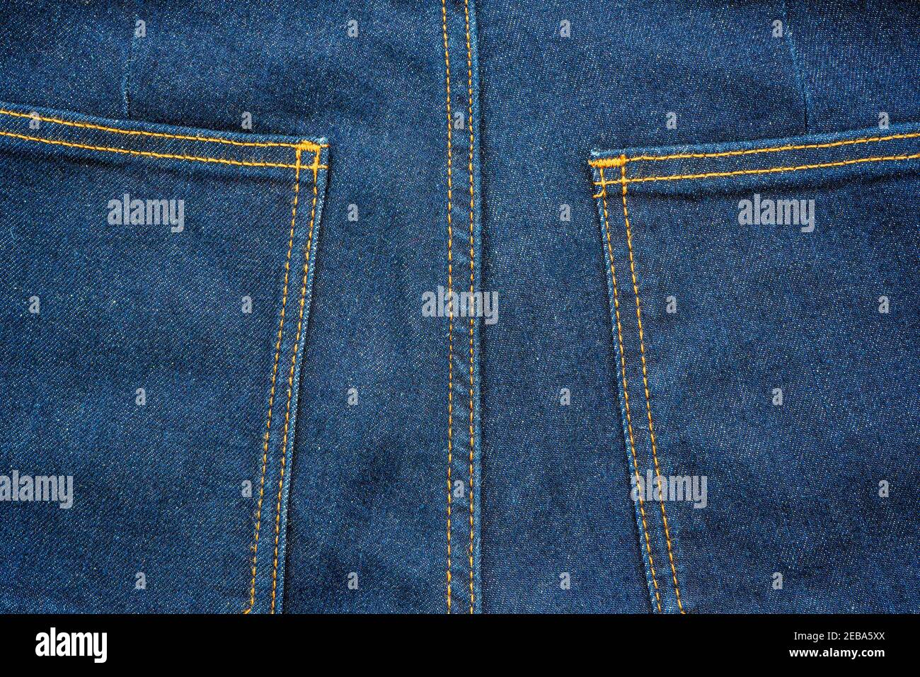 Backside denim blue jeans pocket closeup. Denim jeans texture. Blue ...