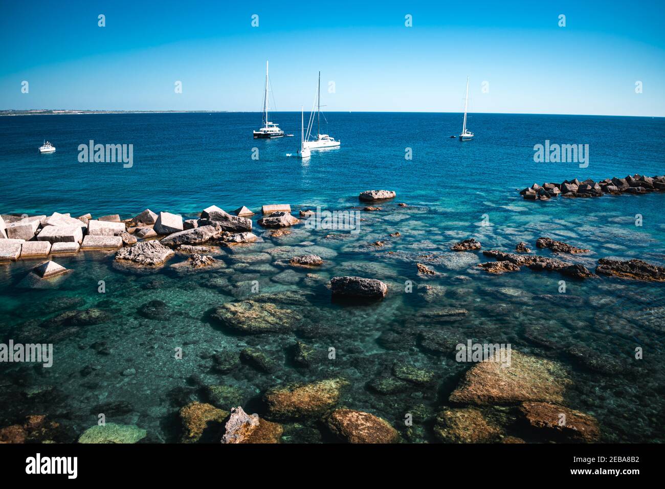 fantastic view on gallipoli sea in puglia Stock Photo - Alamy