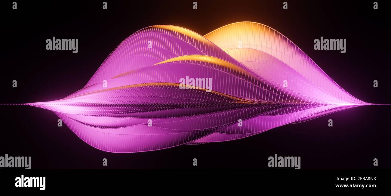 Fragile 3d Wireframe Structure Modern Abstract Virtual Grid Background Audio Soundwaves Sound