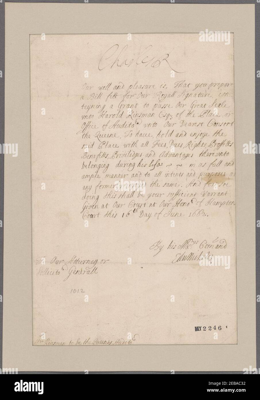 Charles II. Hampton Court Stock Photo - Alamy